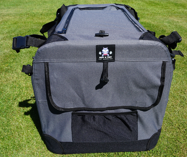 Ruff n Tuff Canvas Pet Crate - Grey| Beavers Pet Products